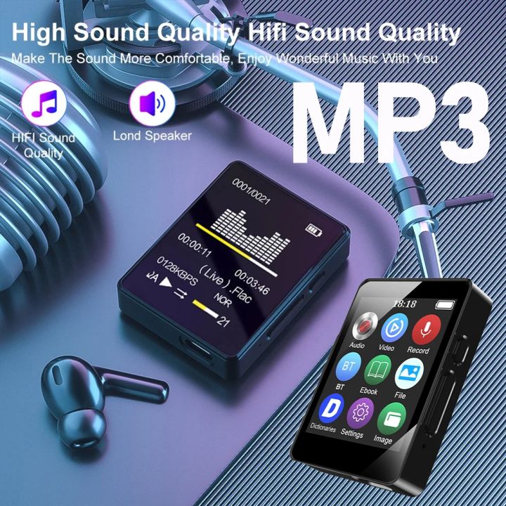 8/16/32/64GB MP3 Player Bluetooth 5.0 Music Stereo Speaker Mini MP4 ...