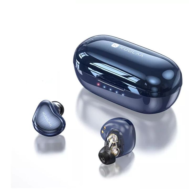 KUULAA TWS Fingerprint Touch Bluetooth Earphones,Double Moving Coil HD ...