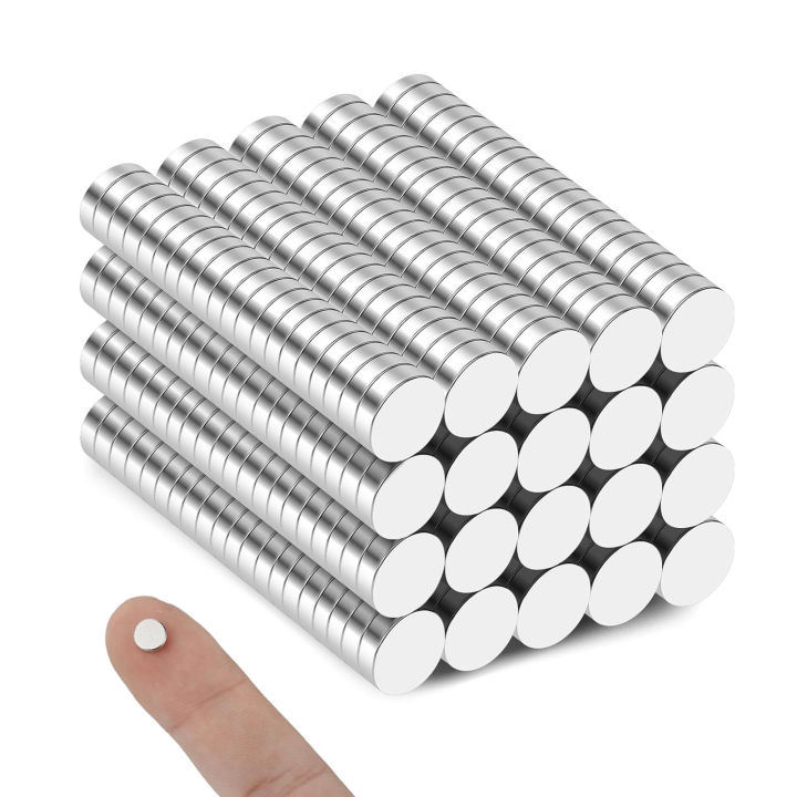 50 Piece 6x2mm Strong Round Magnets for Fridge, DIY, Building ...