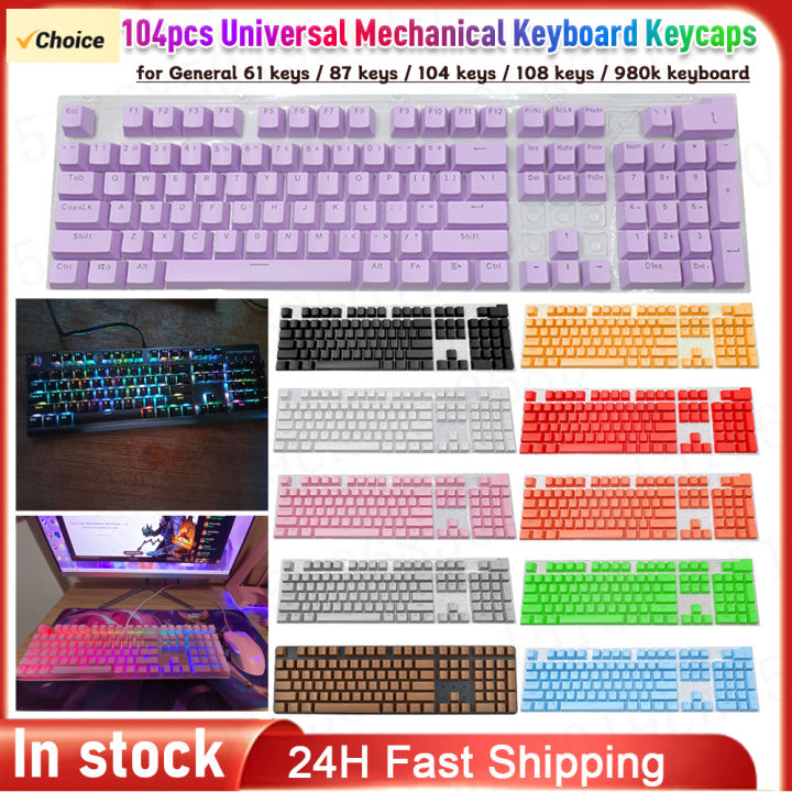 104pcs Mechanical Keyboard ABS Keycaps Blank Keycaps For Cherry MX PC ...