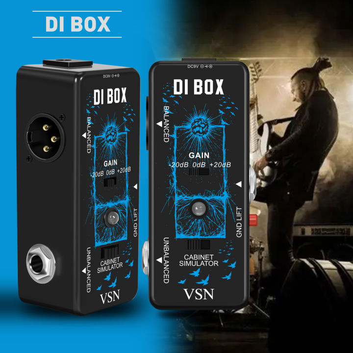 VSN Di Box Guitar Pedal Direct Box Guitar Passive DI Box With Cabinet ...