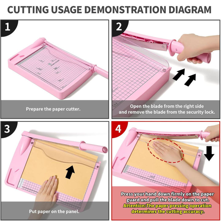 Paper cutter, plastic paper cutter, can cut 12 sheets of A4 paper at a ...