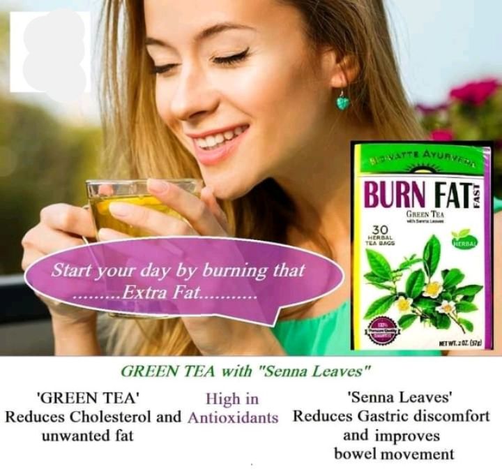 Burn Fat Fast Green Tea with Senna Leaves 30 Tea Bag 100% Herbal | Daraz.lk