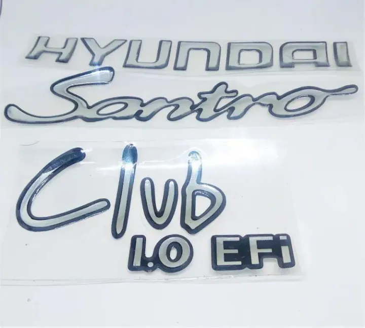 REAR DIGGI STICKER SET CLUB1.0EFI,SANTRO,HYUNDAI FOR HYUNDAI CLUB CAR ...