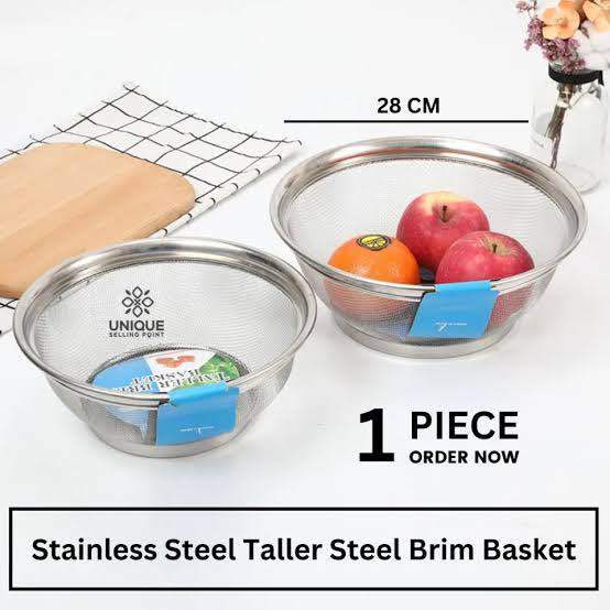 28 cm taller steel brim basket | Daraz.com.bd