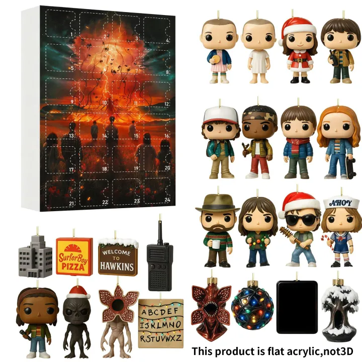 2026NEW 24PCS Strangered Horror Thing Advent Calendar Blind Box ...