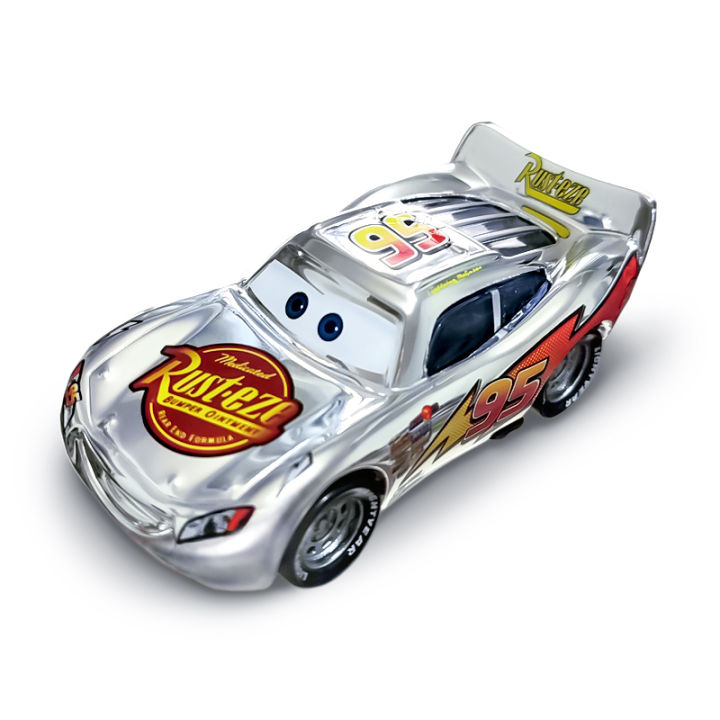 95 Lightning McQueen Silver Plating 1:55 Disney Pixar Cars Metal ...