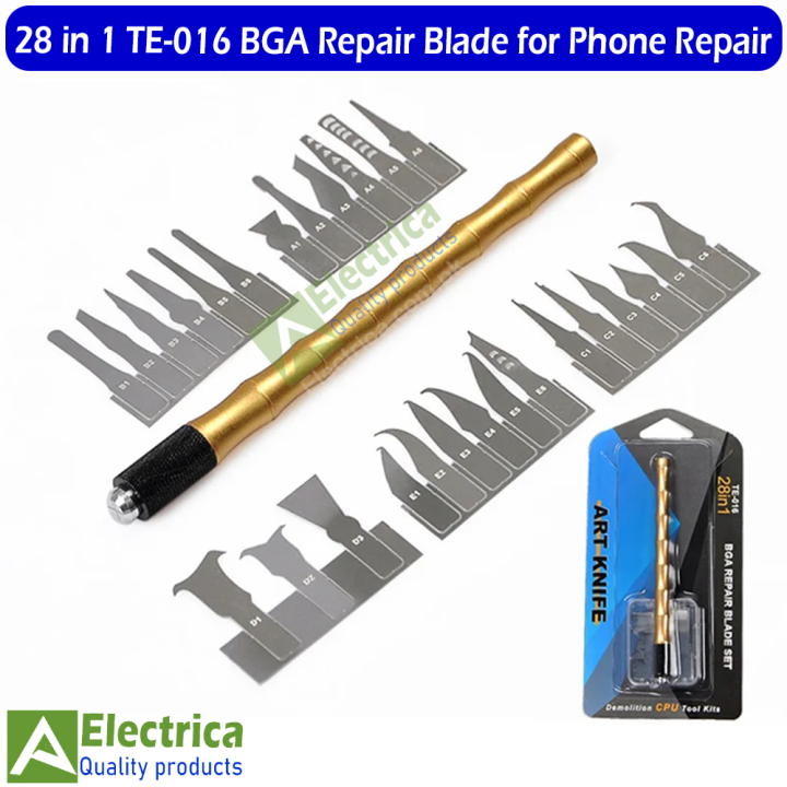 28 in 1 TE-016 BGA Repair Blade, CPU IC Pry Knife, Motherboard Opening ...