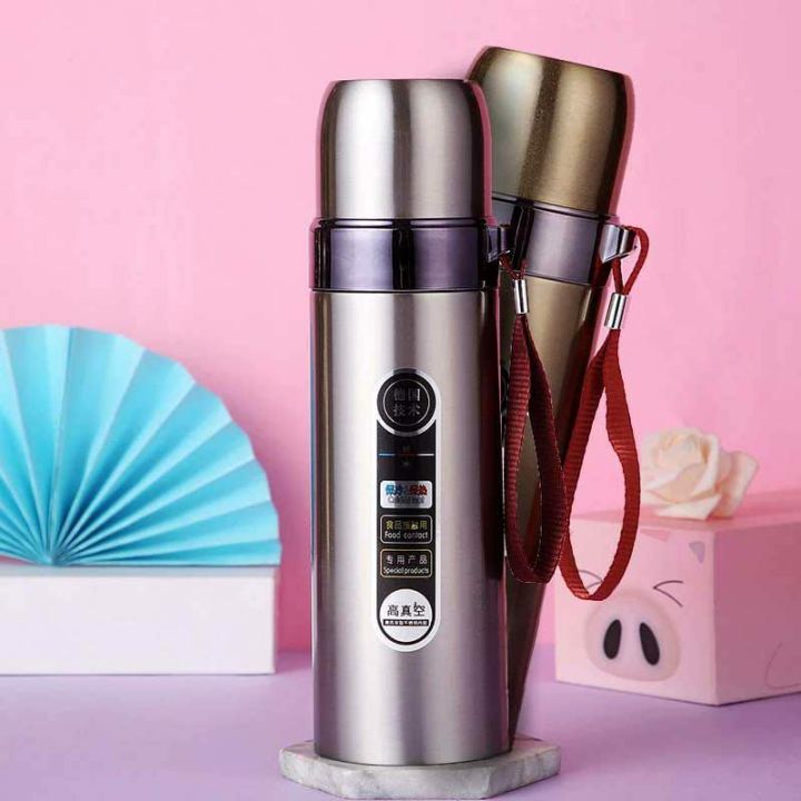 double layer hot and cool flask bullet shape high vacum watter bottles ...
