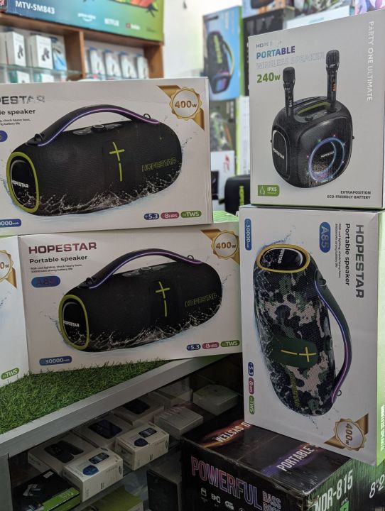 Hopestar A85 High Power Outdoor Party Speakers with Wireless Mic (400W ...