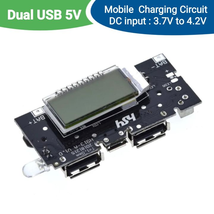 Mobile Power Bank Circuit Dual USB 5V 1A 2.1A Mobile Power Bank 18650 Battery Charger PCB Power ...