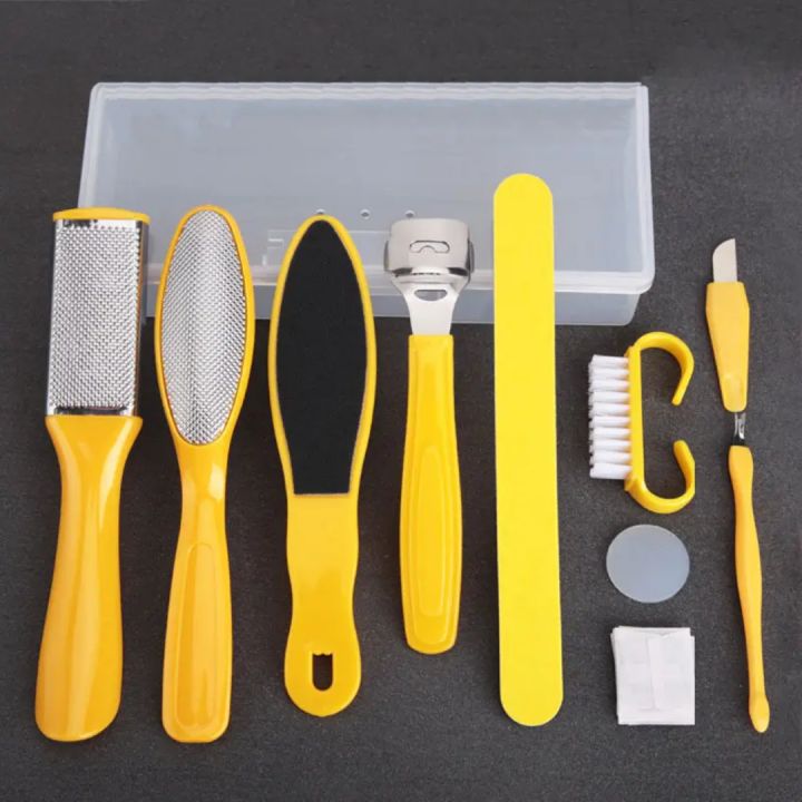 10 in 1 foot pedicure tools set foot callus remover kit heal cracks ...