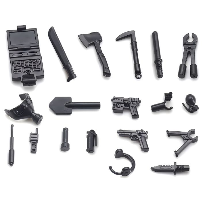 Military Weapon Pack Accessories Kits Toys Swat Team Building Block ...