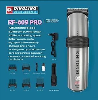 Dingling RF-609 Pro Trimmer Clipper – Beard Shaving Machine for Men ...