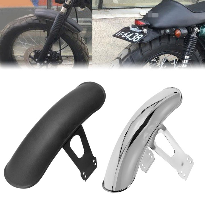 Motorcycle Front Fender For Honda CG125 Retro Black/ Chrome Retrofit ...