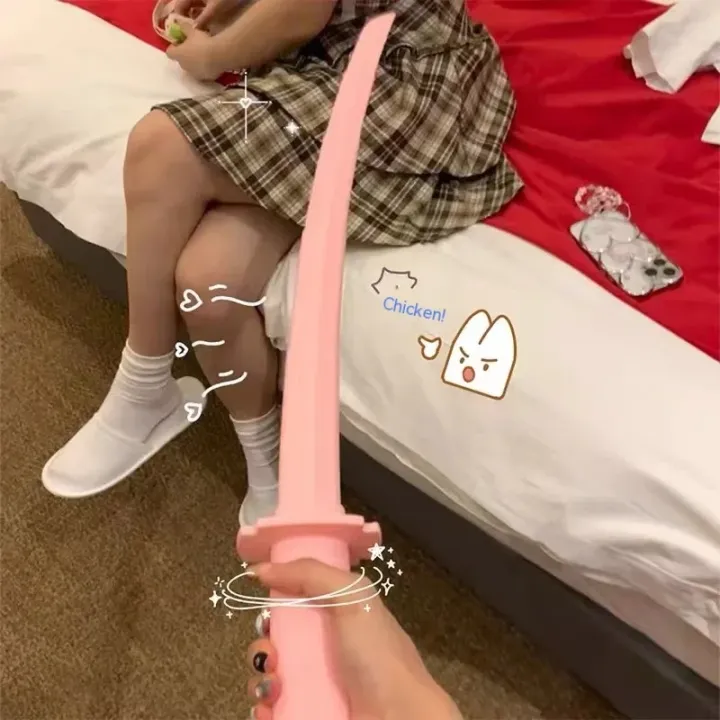 3D Printing Gravity Knife Pink Black Gravity Retractable Toy Katana ...