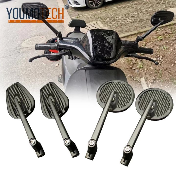 Universal Motorcycle Rear View Mirrors glare Mirror Rearview Side Real ...