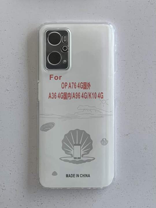 Oppo A76/ Oppo A96 Dust Plug Transparent Silicon Back Cover | Daraz.pk