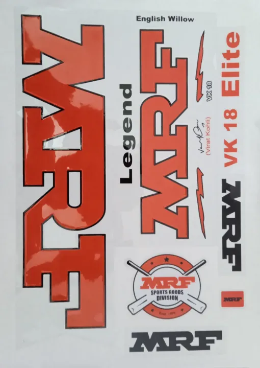 MRF Legend 2023 New 3D Bat Sticker for professional players & Cricketer ...