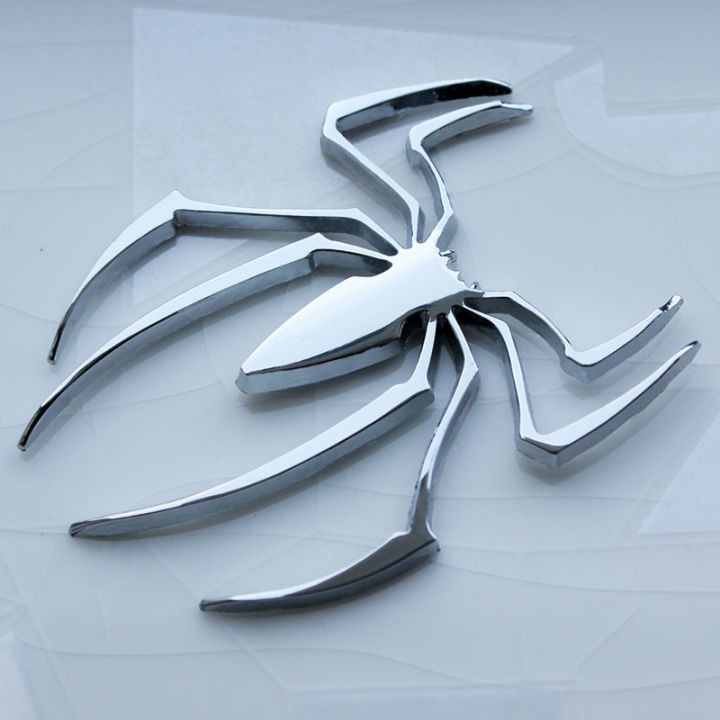 Car Stickers Metal 3D Spider Car Logo Gold/Silver Car Styling ...