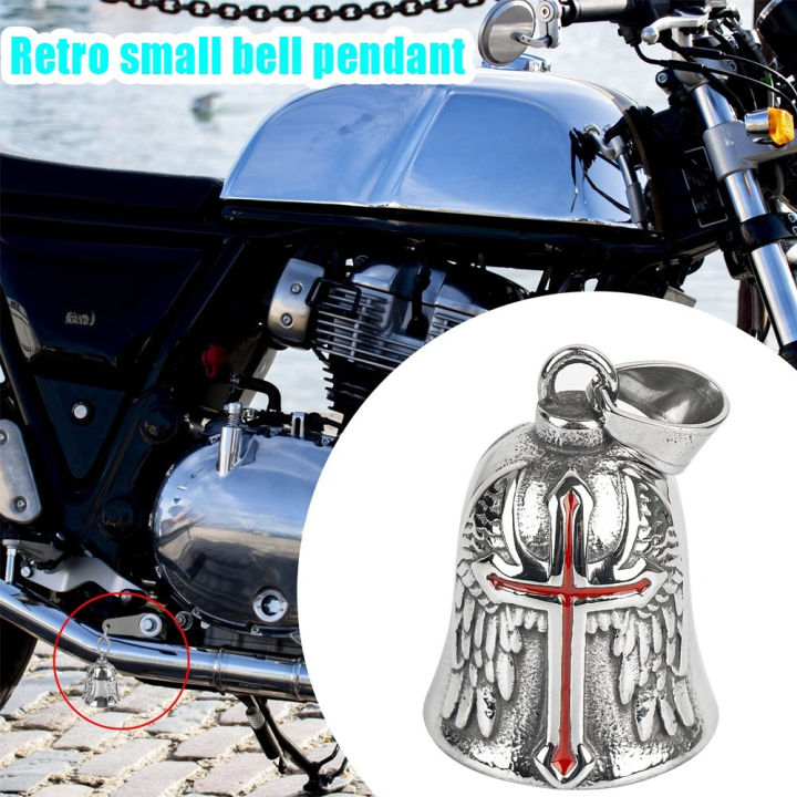 1 Pcs 3D Design Motorcycle Guardian Bell Retro Wing Design Cross ...