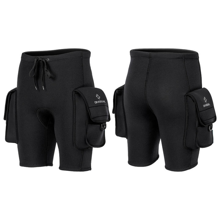 Men Wetsuit Shorts 3mm Neoprene Diving Shorts with Pocket Man Surfing ...