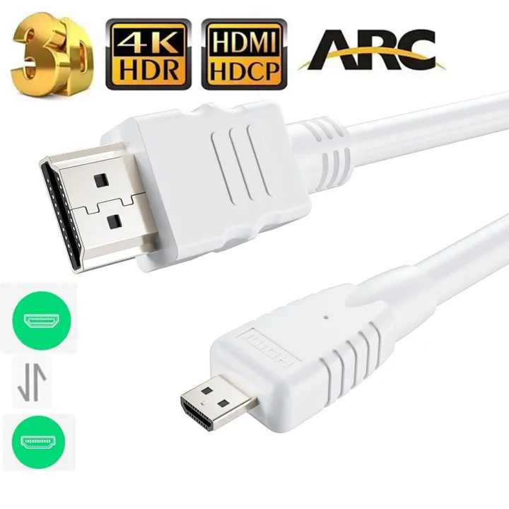 Micro HDMI Cable 4K 60Hz Bi-direction HDMI to Micro HDMI 2.0 Cable for ...