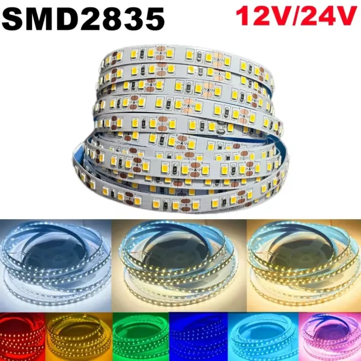DC12V 24V 2835 LED Strip 120LEDs/m Home Lamp Strip Red Ice Blue Green ...