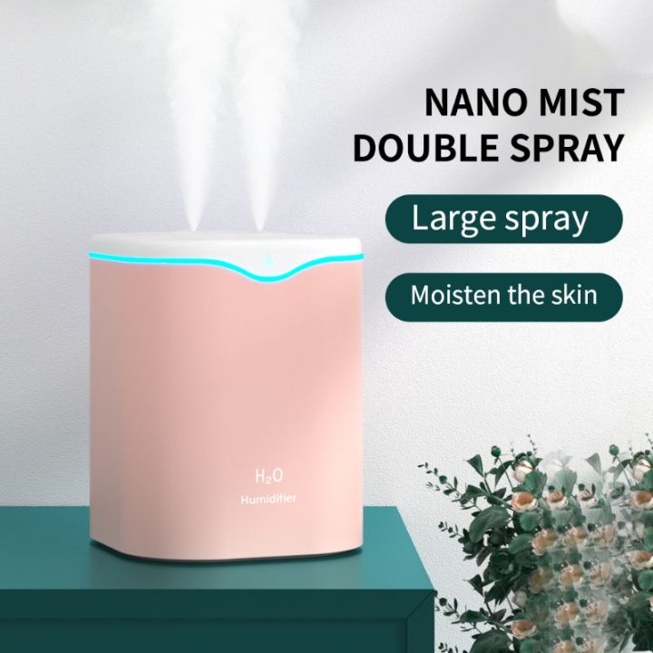 2000ml Large Capacity Dual Spray Humidifier Usb Home Silent Water ...