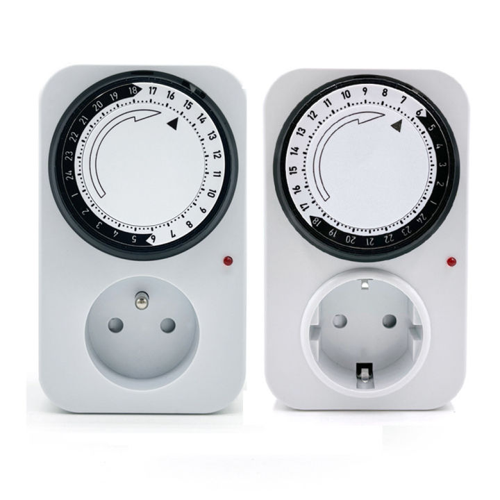 Germany or France Plug Mechanical Timer Socket 24-Hour Cycle Automatic ...