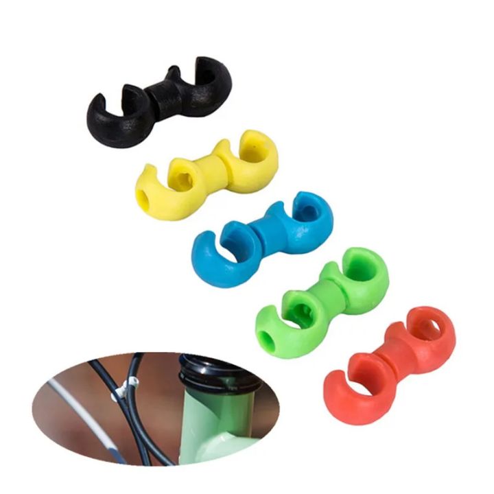 10PCS Mountain Bike Brake Cable Clips Rotatable Road Bicycle Cable ...