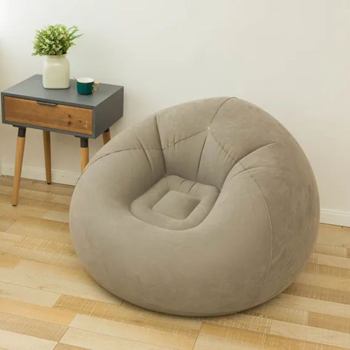 Large Lazy Inflatable Sofa Chairs PVC Lounger Seat Bean Bag Sofas Pouf ...