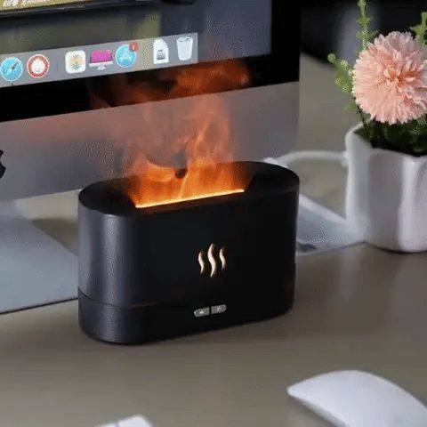 RGB Flame Humidifier and Aroma Diffuser | Daraz.pk