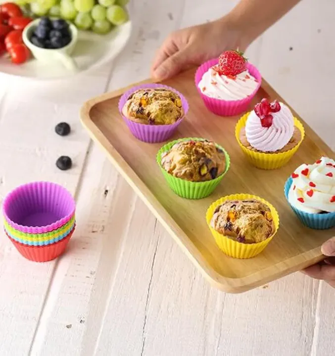 Silicone Baking Cups, Standard Size Muffin Cups, Silicone Cupcake ...