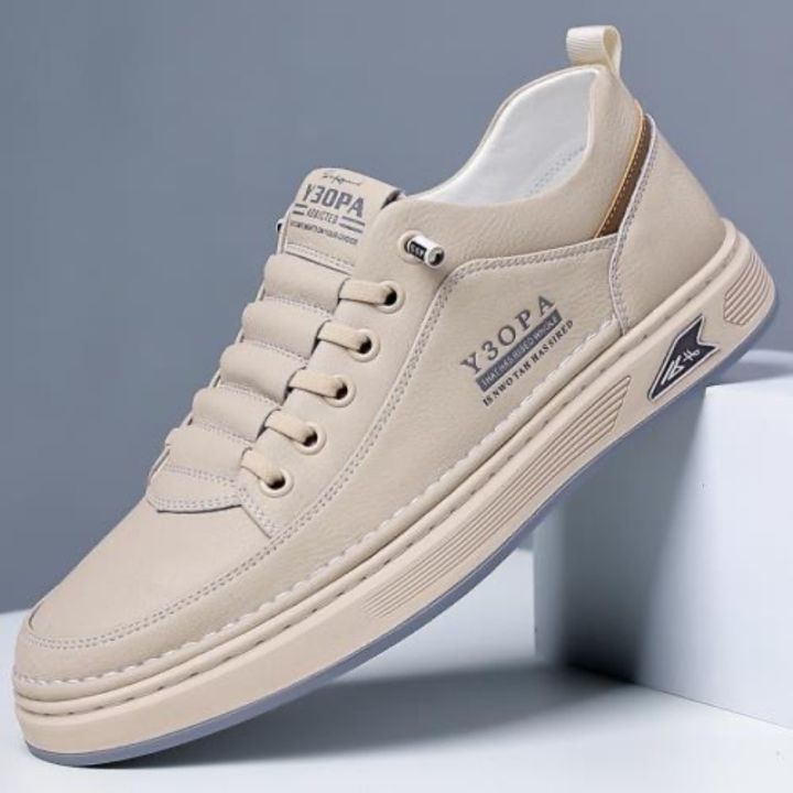 2025 Cool Men Shoes Leather Casual Sneakers Breathable Walking Slip on ...