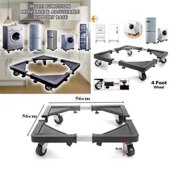 4 Foot Wheel Adjustable Washing Machine Base Refrigerator Bracket Stand ...
