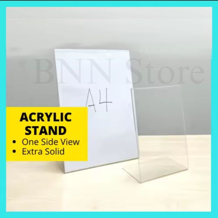 A4 , A5 , A6 DualView and single Side L shape Acrylic Stand ClearMenu ...