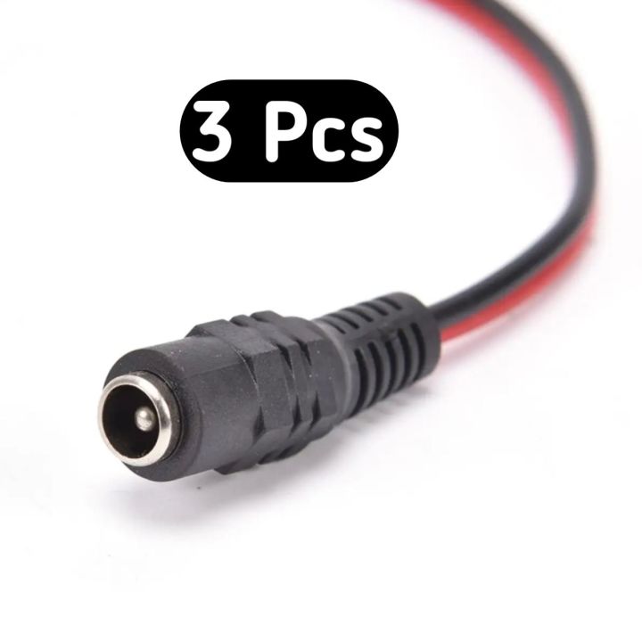 3 Pcs High Quality Female DC Power Socket Jack Plug Connector Cable ...