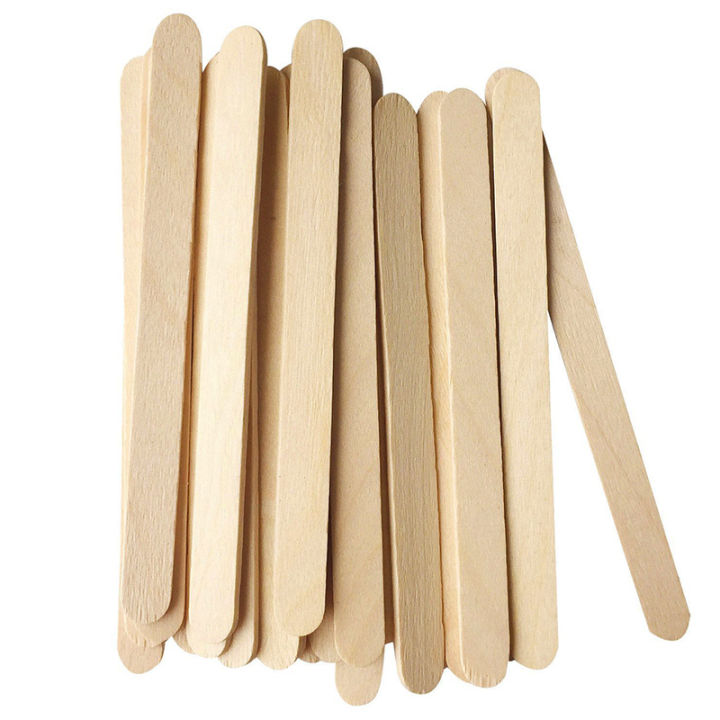 Leeseph Craft Sticks Ice Cream Sticks Wooden Popsicle Stick 11.4cm ...
