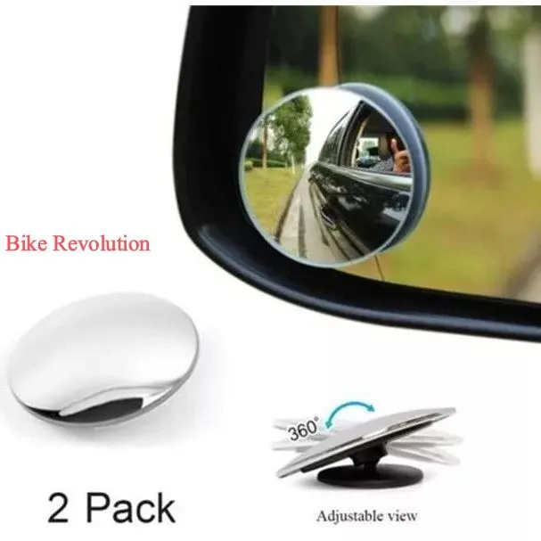 2Pcs 360 Degree Blind Spot Mirror For Car or Motorcycle Side Mirror ...