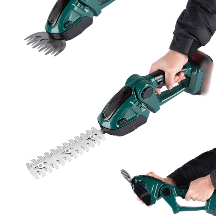 2 in 1 Electric Hedge Trimmer 20000rpm Household Lawn Mower Garden Bush ...