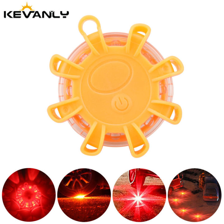 1/2x 8Led Flares Emergency Lights Roadside Safety Beacon Disc Flashing ...