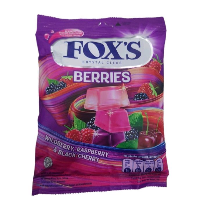Fox's Crystal Clear Candy Berries Flavoured 90g expired 31/March/25 ...