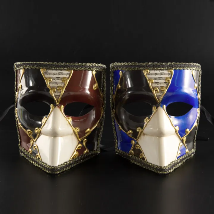 Vintage Full Face Lace Trim Masquerade Mask for Men Elegant Designs ...