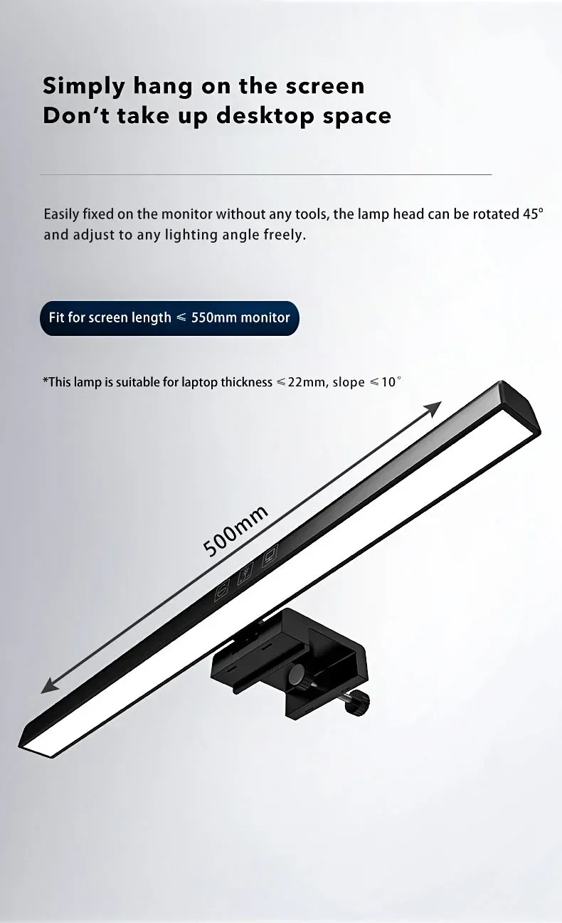 50cm 33cm Eye Protection LED Computer PC Monitor Screen Light Bar ...