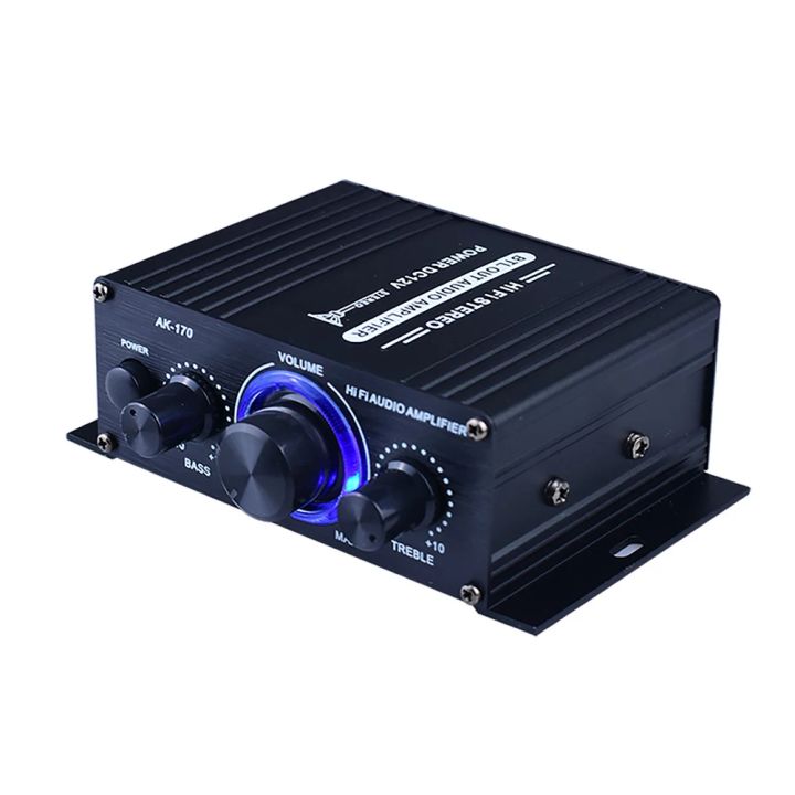 AK370 800W Home Car Power Amplifier DC 12V 2 Channel Bluetooth 5.0 ...