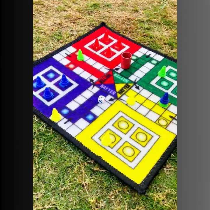 Carpet Ludo Game with Goti Set – Best Quality Soft Ludo Mat | 18×18 ...
