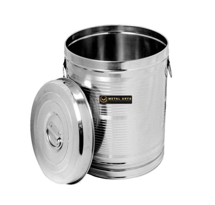 Steel Drum For Rice Steel Container With Lid 20 kg Heavy | Daraz.com.np