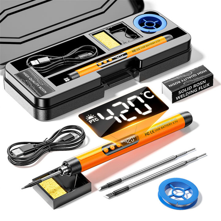Smart USB Soldering Iron Kit Digital Display Type-C Interface Electric ...
