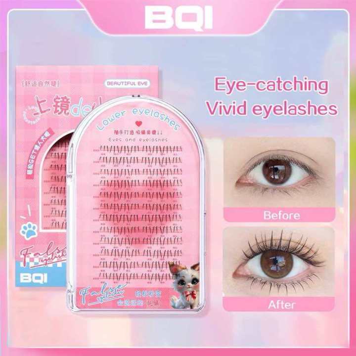 C-09 🌟 Bqi Lower Eyelashes, Single Cluster False Eyelashes, 3D, in ...